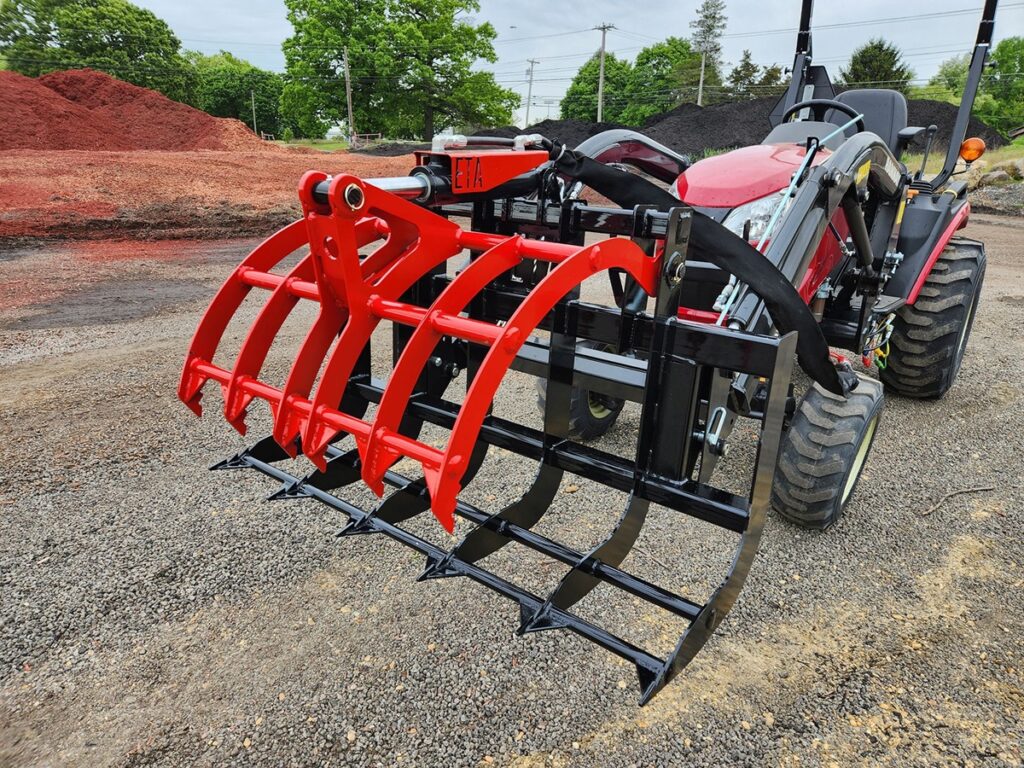 Hybrid Grapple for Compact Tractors - Earth & Turf Attachments, LLC